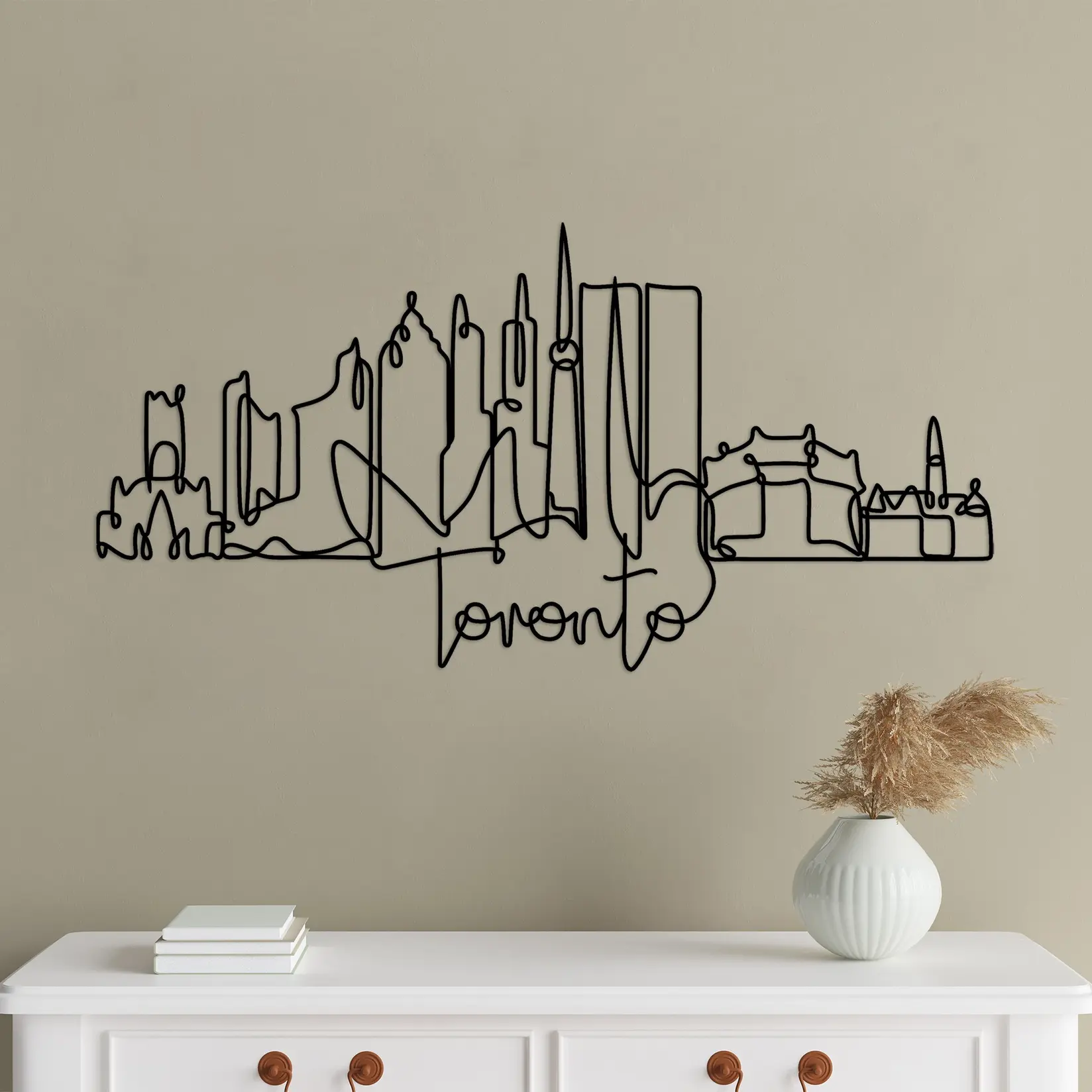 Wallity Zidna dekoracija Toronto, 120x55x1.5 cm 2 mm, Crna