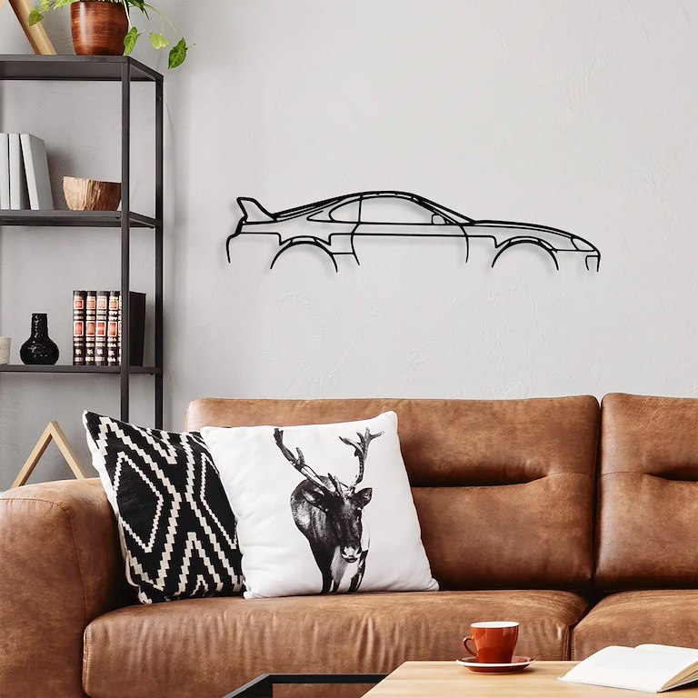 Wallity Zidna dekoracija Toyota Supra Silhouette, 70x15 cm, 1.5 mm, Crna