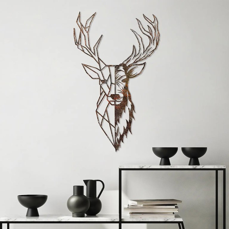 Wallity Zidna dekoracija Rusty Deer 3, 70x42 cm, Braon