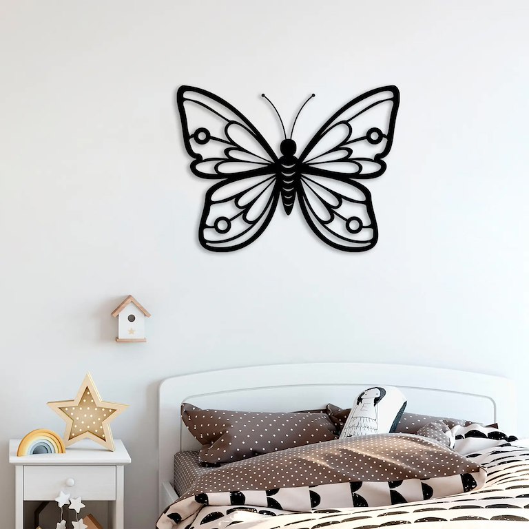 Wallity Zidna dekoracija Butterfly 1, 60x45 cm, 1.5 mm, Crna