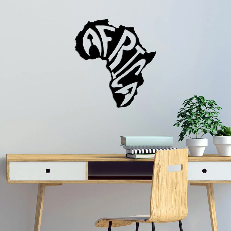 Wallity Zidna dekoracija Africa-435, 64x70 cm, 1.5 mm, Crna