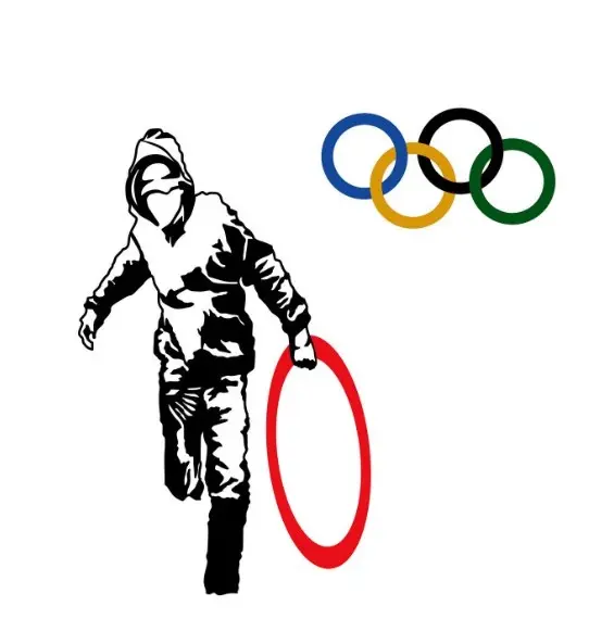 Wallity Zidna dekoracija Banksy 7, 62x61cm