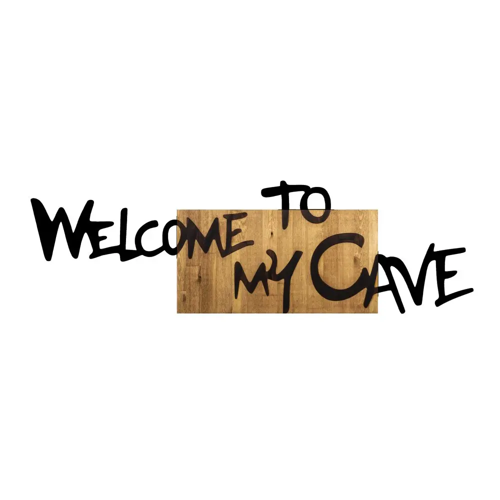 Wallity Zidna dekoracija Welcome To My Cave, 128x39cm