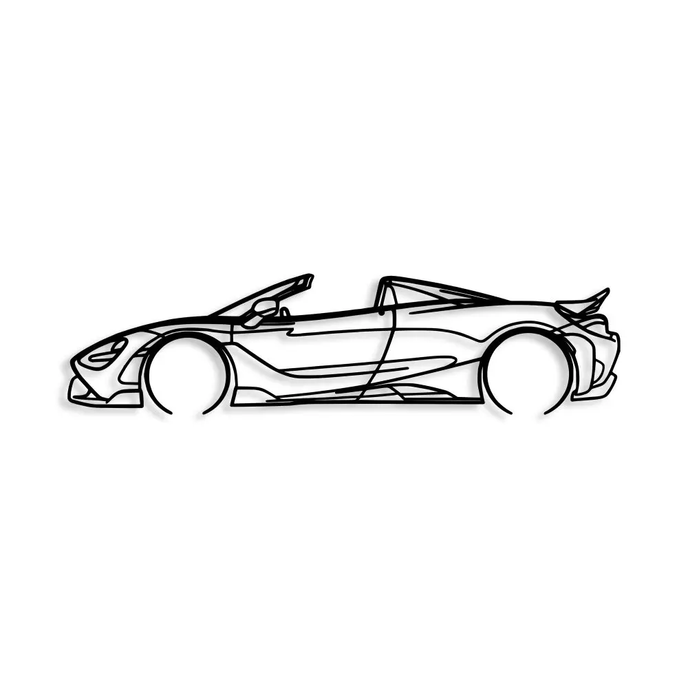 Wallity Zidna dekoracija McLaren 720S Silhouette, 70x17cm, Crna
