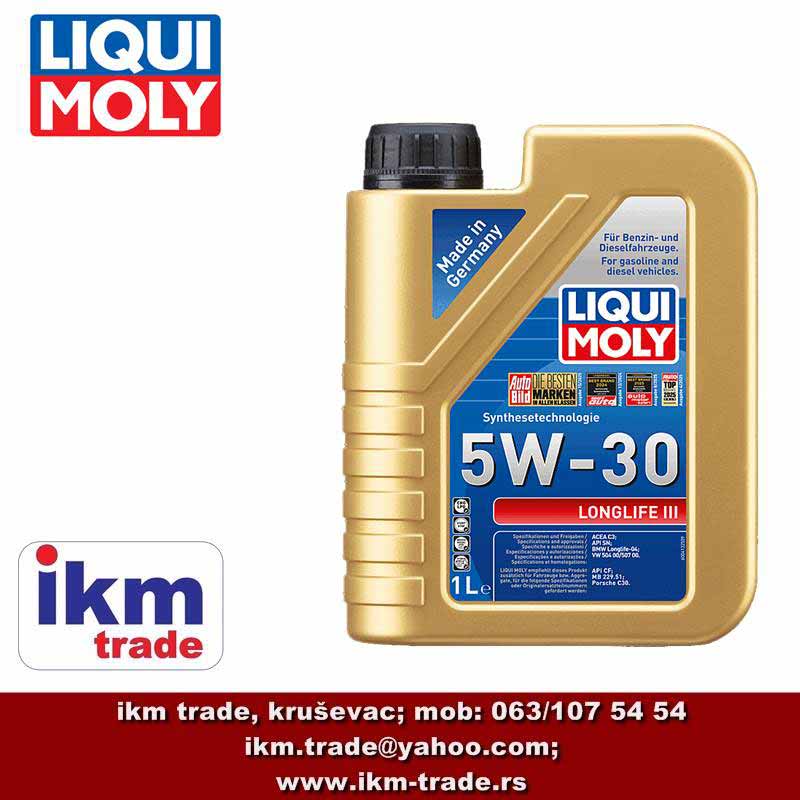 LIQUI MOLY Long Life III 5W 30 – sintetičko ulje 1L
