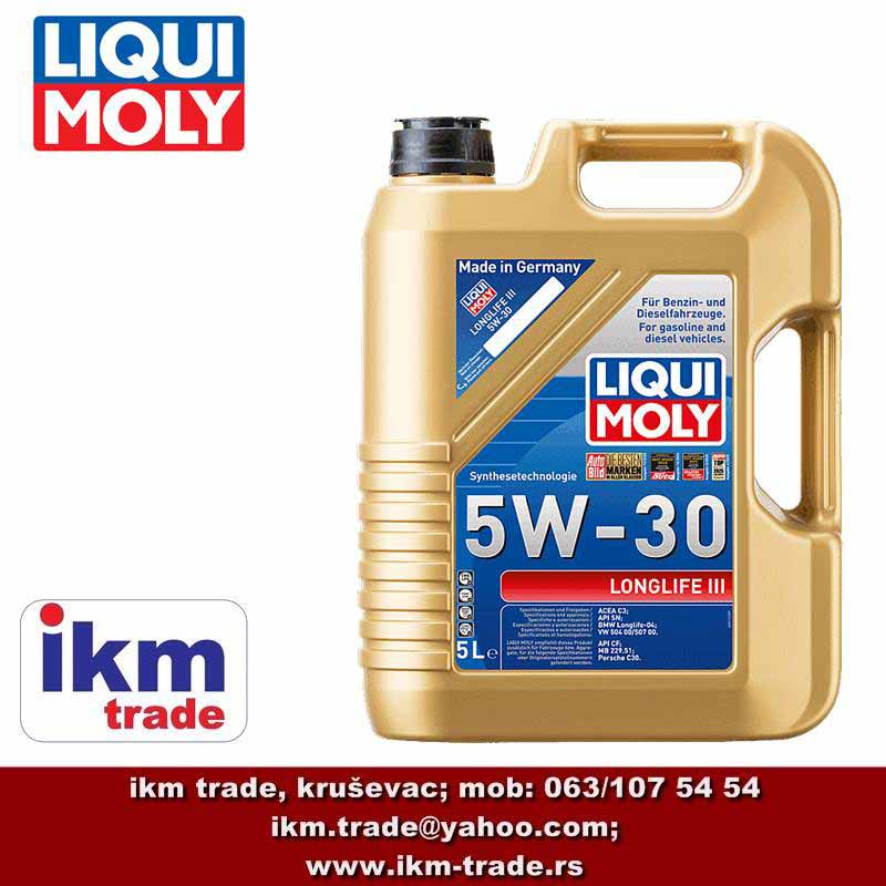 LIQUI MOLY Long Life III 5W-30 sintetičko ulje 5L