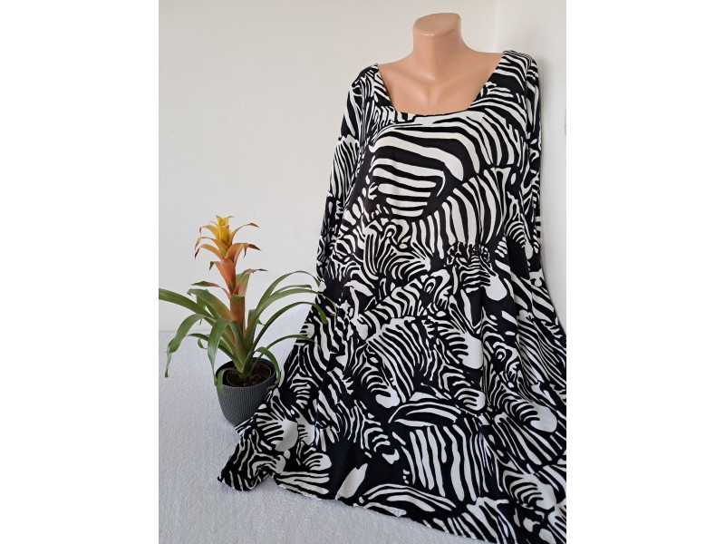 LUNA viskozna tunika zebra dezen vel XL