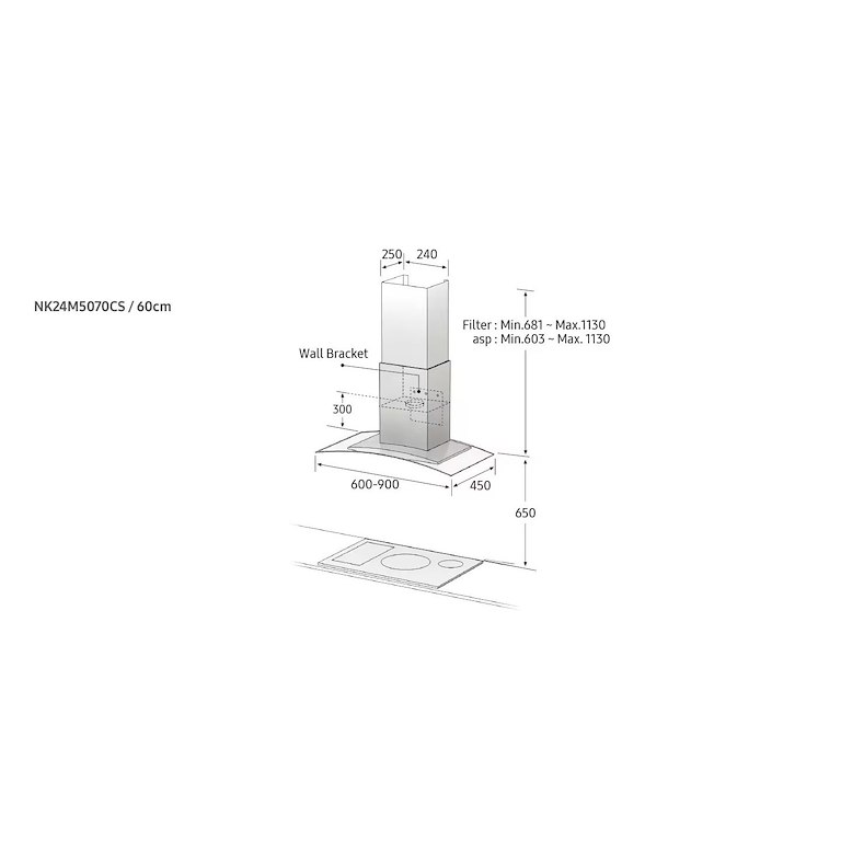Samsung dekorativni aspirator NK24C5070DS/UR