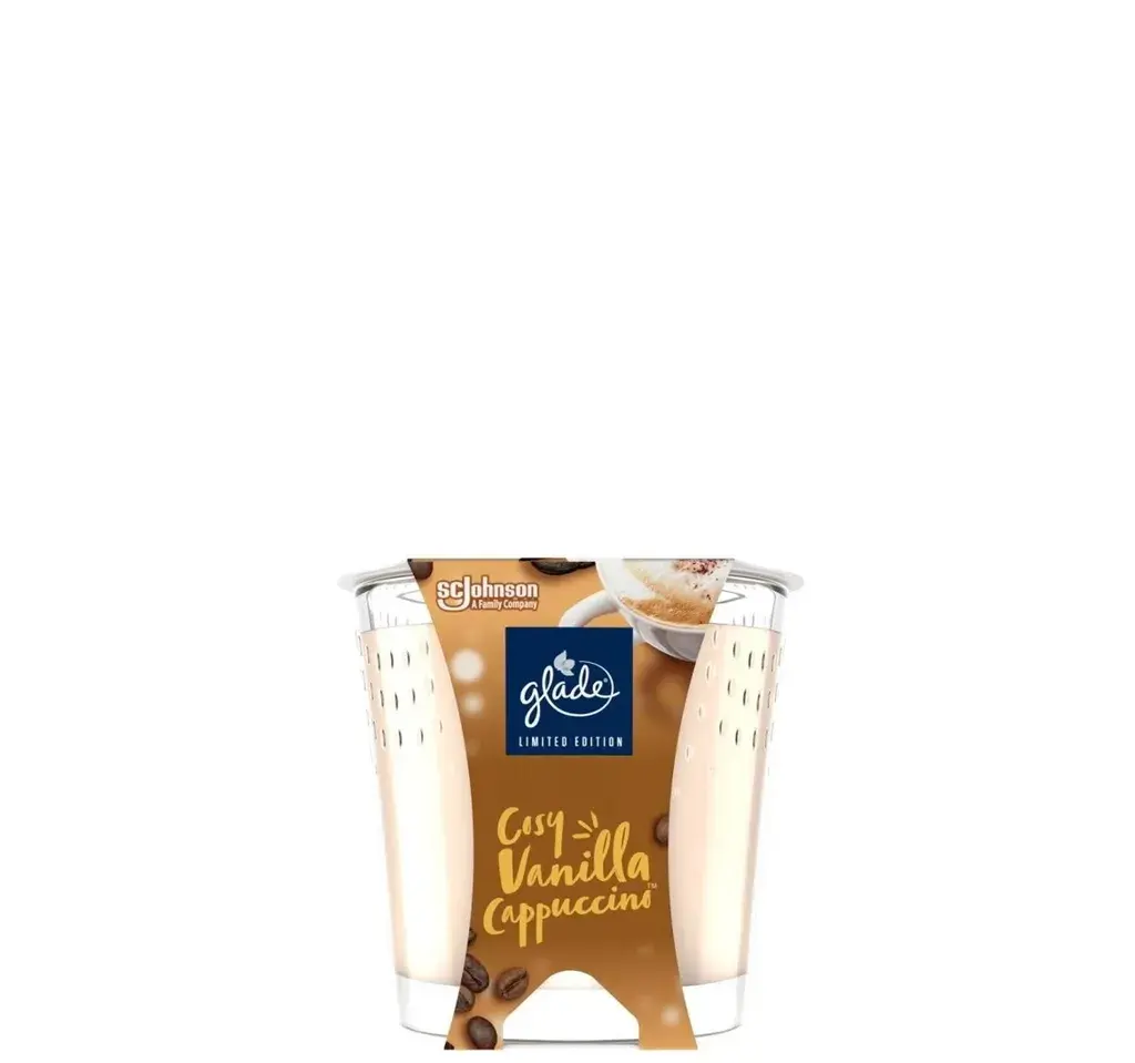 Glade Mirisna sveća Vanila Cappuccino, 129 g, Bež