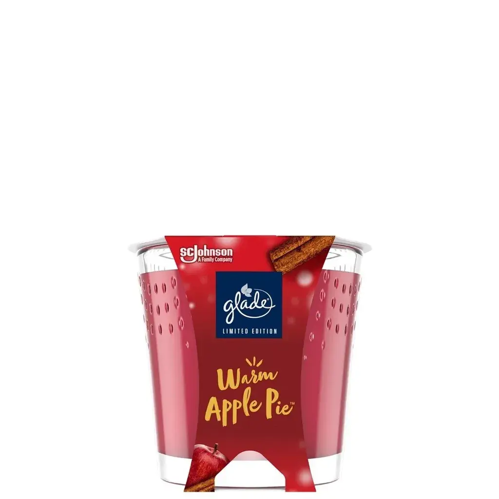 Glade Mirisna sveća Warm Apple Pie, 112g, Crvena