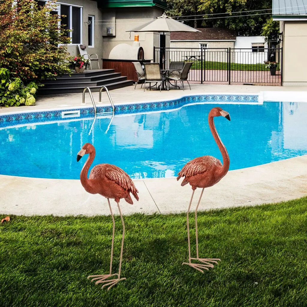 Aberto Design Set Dekorativnih figura Flamingo, Rozi