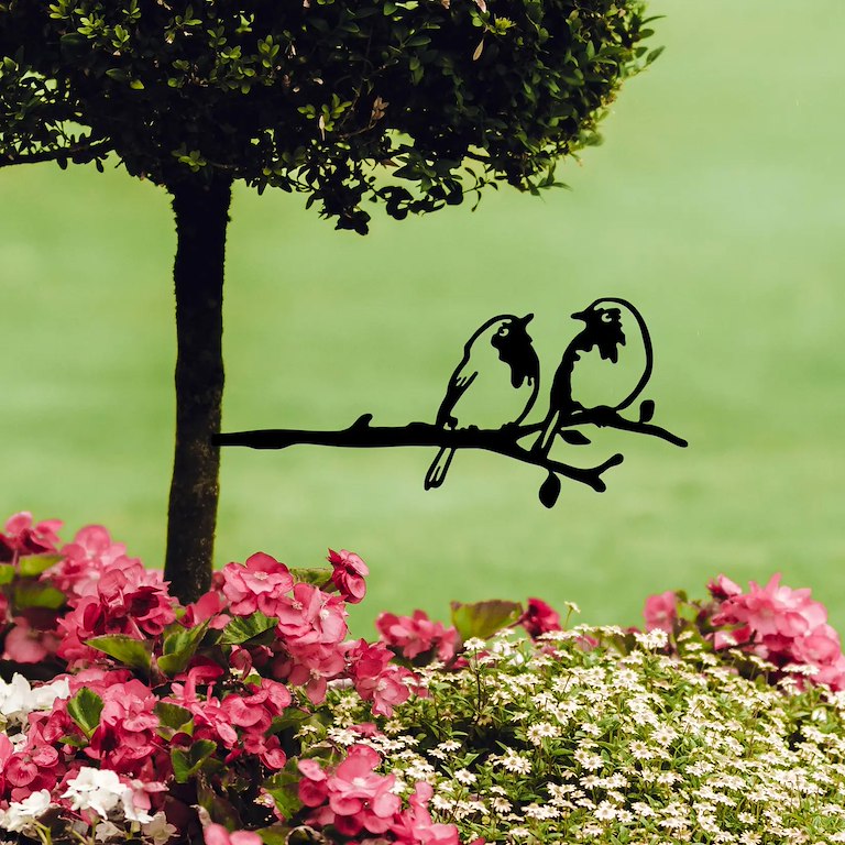 Aberto Design Dekorativna figura Bird On The Branch 06, 50x20 cm, 1.5 mm