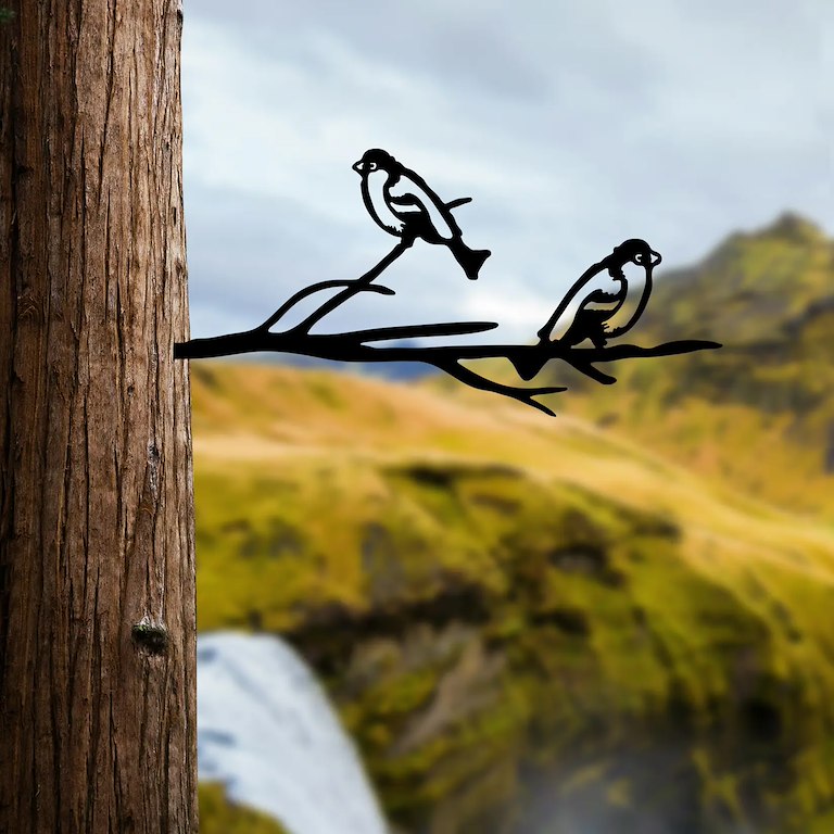 Aberto Design Dekorativna figura Bird On The Branch 08, 45x20 cm, 1.5 mm