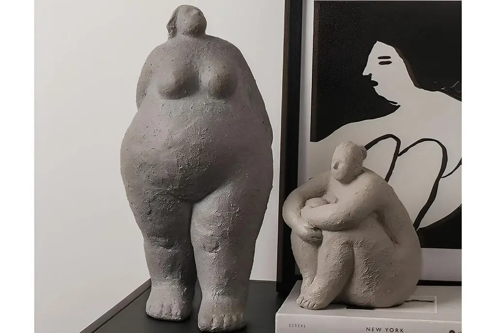 Aberto Design Set dekoprativnih figura CY0398, Siva, 2 komada