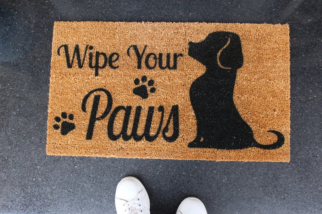 Aberto Design Otirač Wipe Your Paws, 70x40 cm, Smeđi