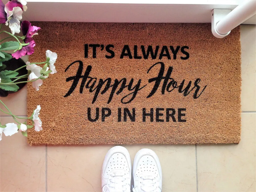 Aberto Design Otirač Happy Hour, 70x40 cm, Smeđi