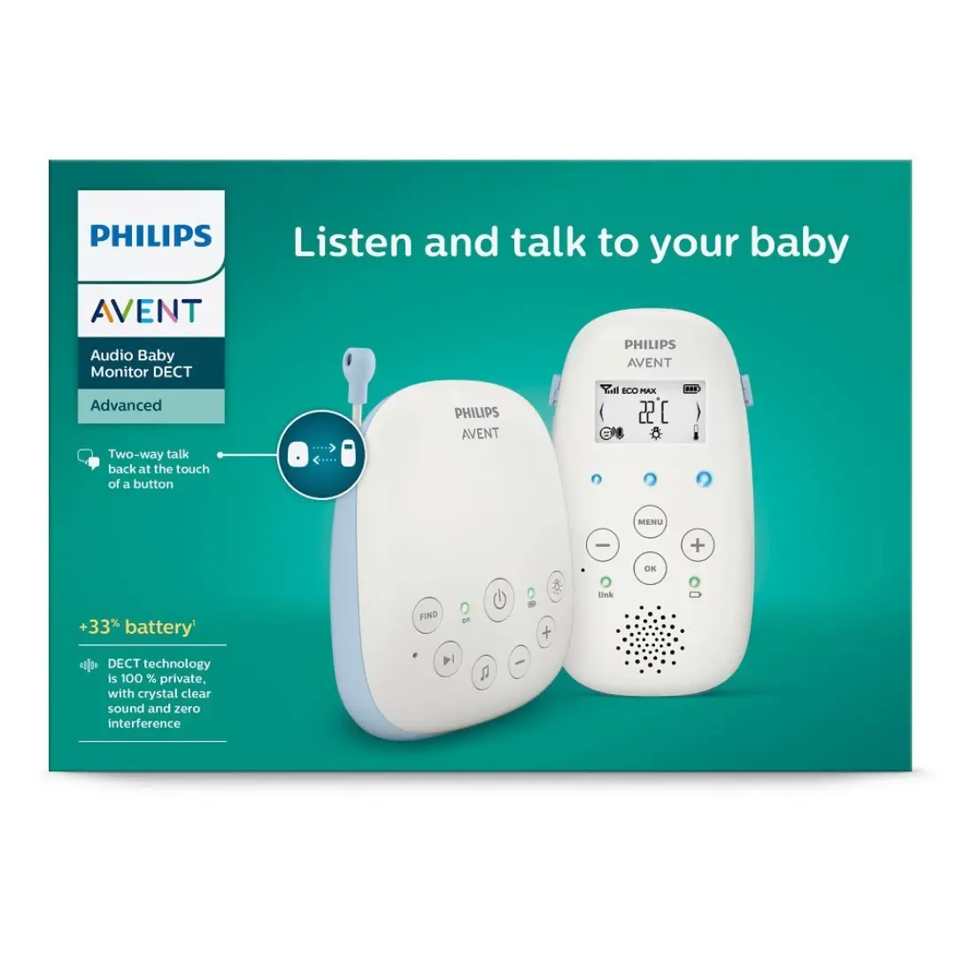 PHILIPS AVENT Bebi alarm DECT audio monitor plavo-beli