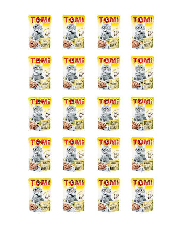 TOMI Vlažna hrana za mačke sa piletinom i zečetinom Adult, 100g, 20kom