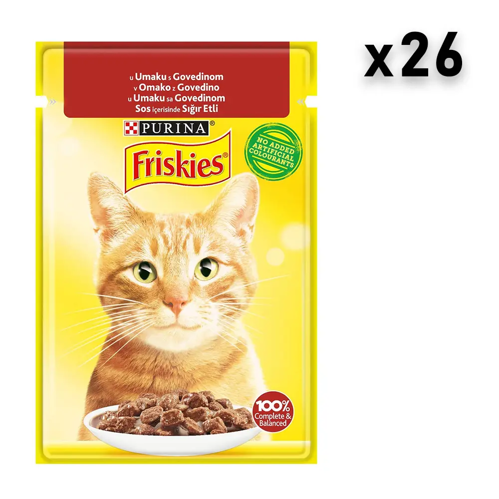 Friskies Sos za mačke, Govedina, 26x85g