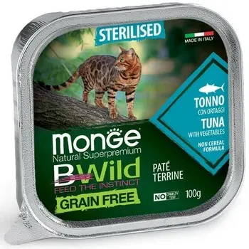 Bwild Pašteta za sterilisane mačke, Tuna i povrće, 100g