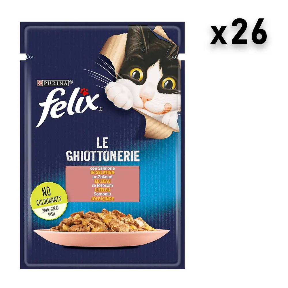 Felix Sos za mačke, Losos, 26x85g