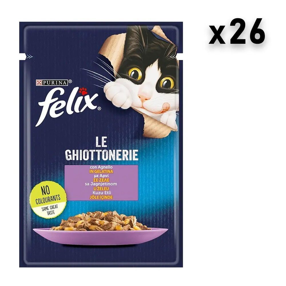 Felix Sos za mačke, Jagnjetina, 26x85g