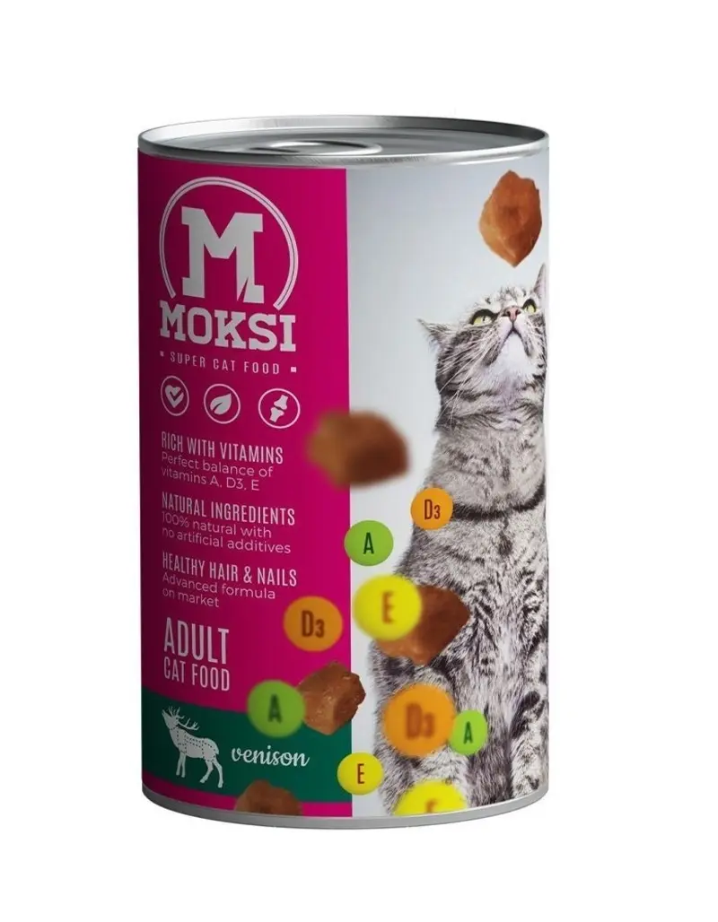 MOKSI Konzerva za mačke Divljač 415g