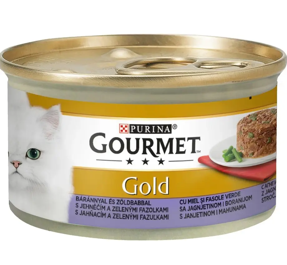 PURINA Gourmet Gold Vlažna hrana za mačke Cake Jagnjetina i Boranija 85g
