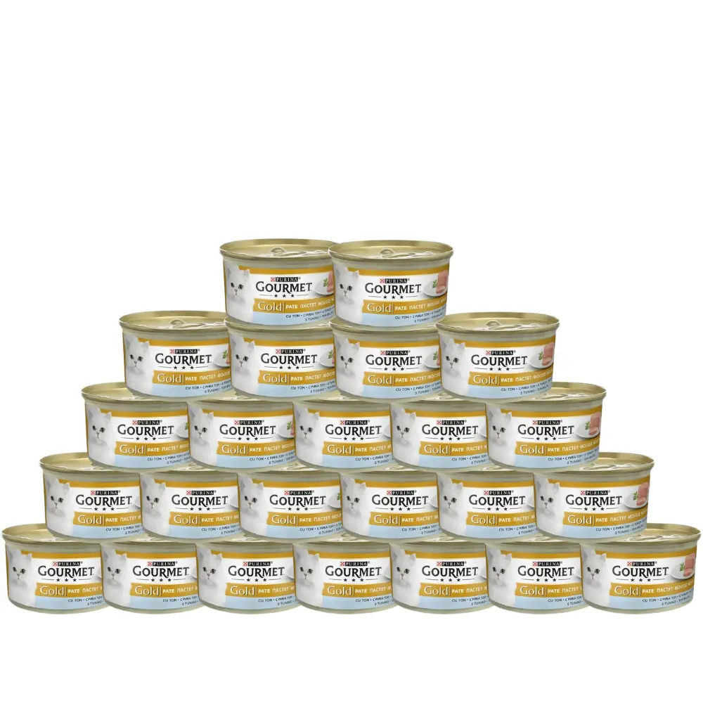 Purina Gourmet Vlažna hrana za mačke Gold, Tuna pašteta, 85g x24