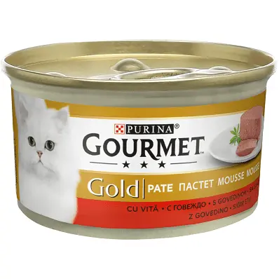 PURINA GOURMET Gold Vlažna hrana za mačke, Goveđa pašteta, 85 g