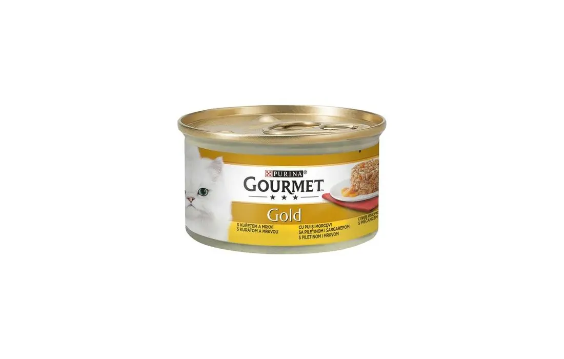 PURINA Gourmet Gold Vlažna hrana za mačke Cake Piletina i Šargarepa 85g