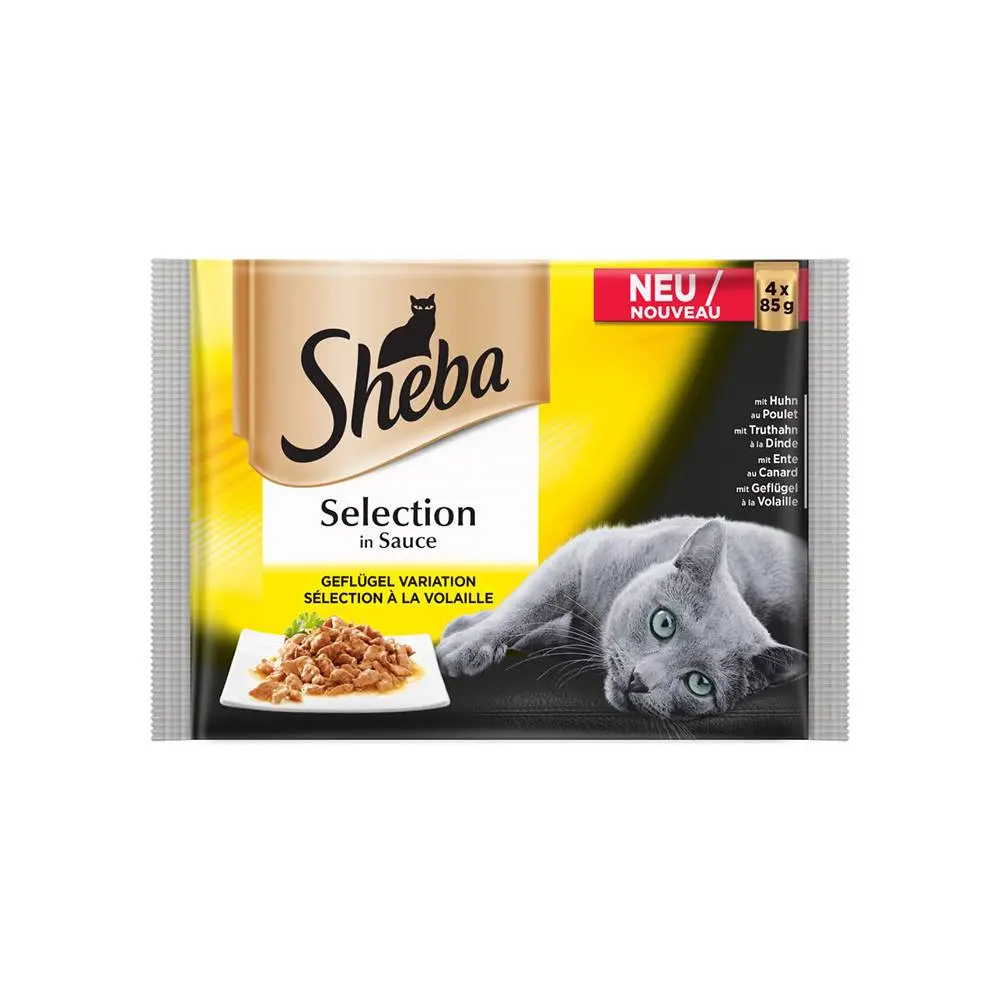 SHEBA Vlažna hrana za mačke sa živinom Selection Multipack 85g 4/1