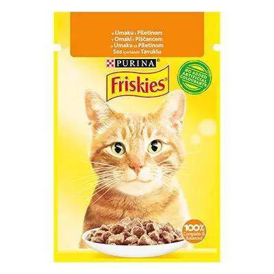FRISKIES PURINA Vlazna hrana za mačke, Sos, Piletina, 85 g