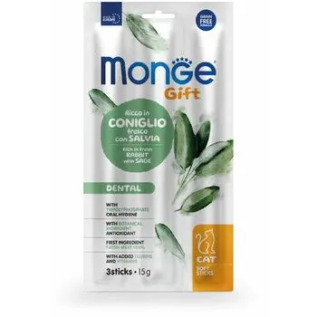 Monge Soft Sticks Dental Poslastica za mačke, Zečetina sa žalfijom, 15g