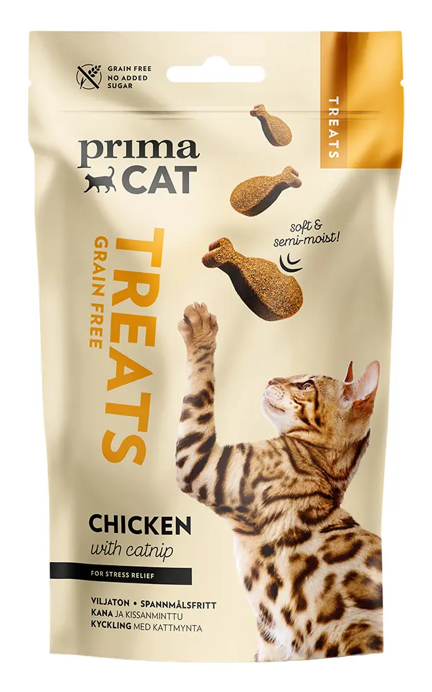 PRIMA CAT Poslastica za mačke SOFTY SNACK 50g - PILETINA/MAČIJA TRAVA