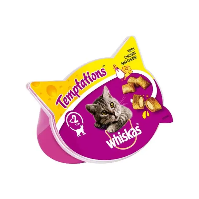 WHISKAS Poslastica za mačke Temptations piletina i sir 60g