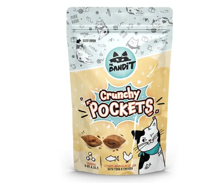Mr. Bandit Vlažna hrana za mačke Crunchy Pockets, Tuna i piletina, 40g