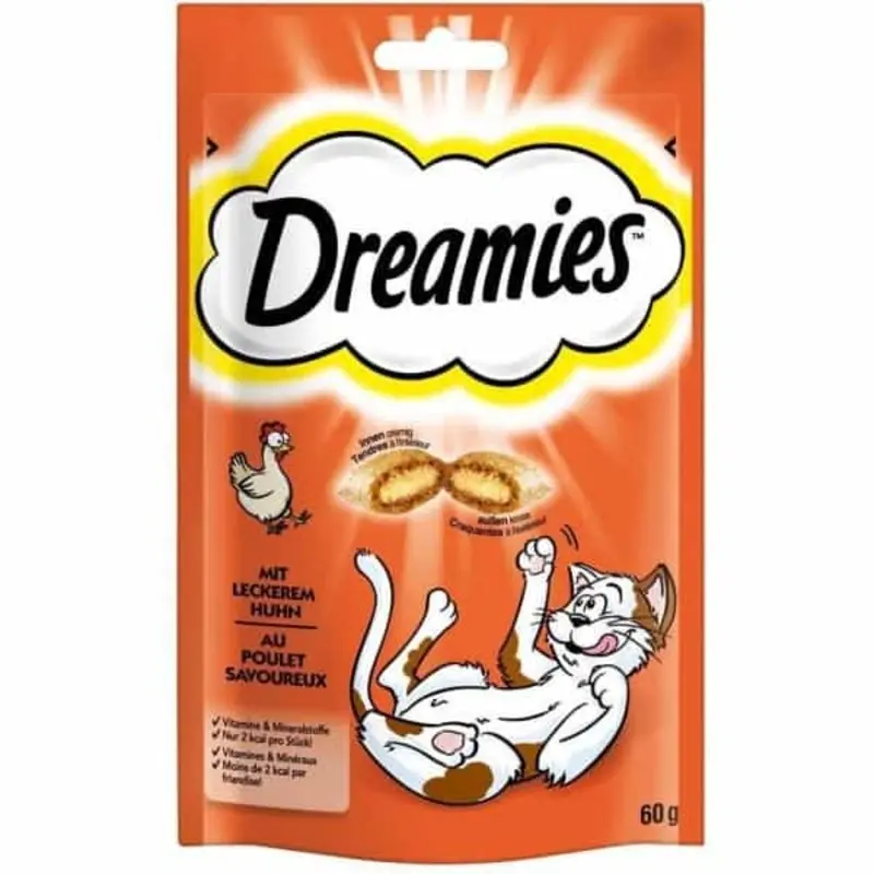 DREAMIES Poslastica za mačke pockets Piletina 60g