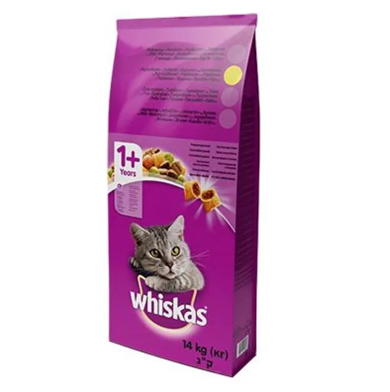 WHISKAS Suva hrana za odrasle mačke sa ukusom tunjevine, 14 kg