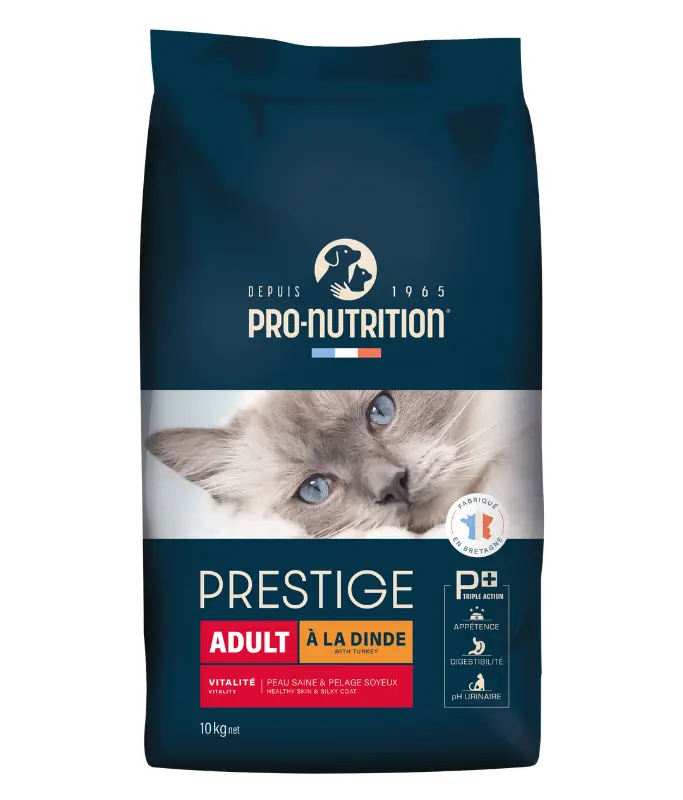 PRO-NUTRITION Suva hrana za mačke Prestige Adult, Ćuretina, 10kg