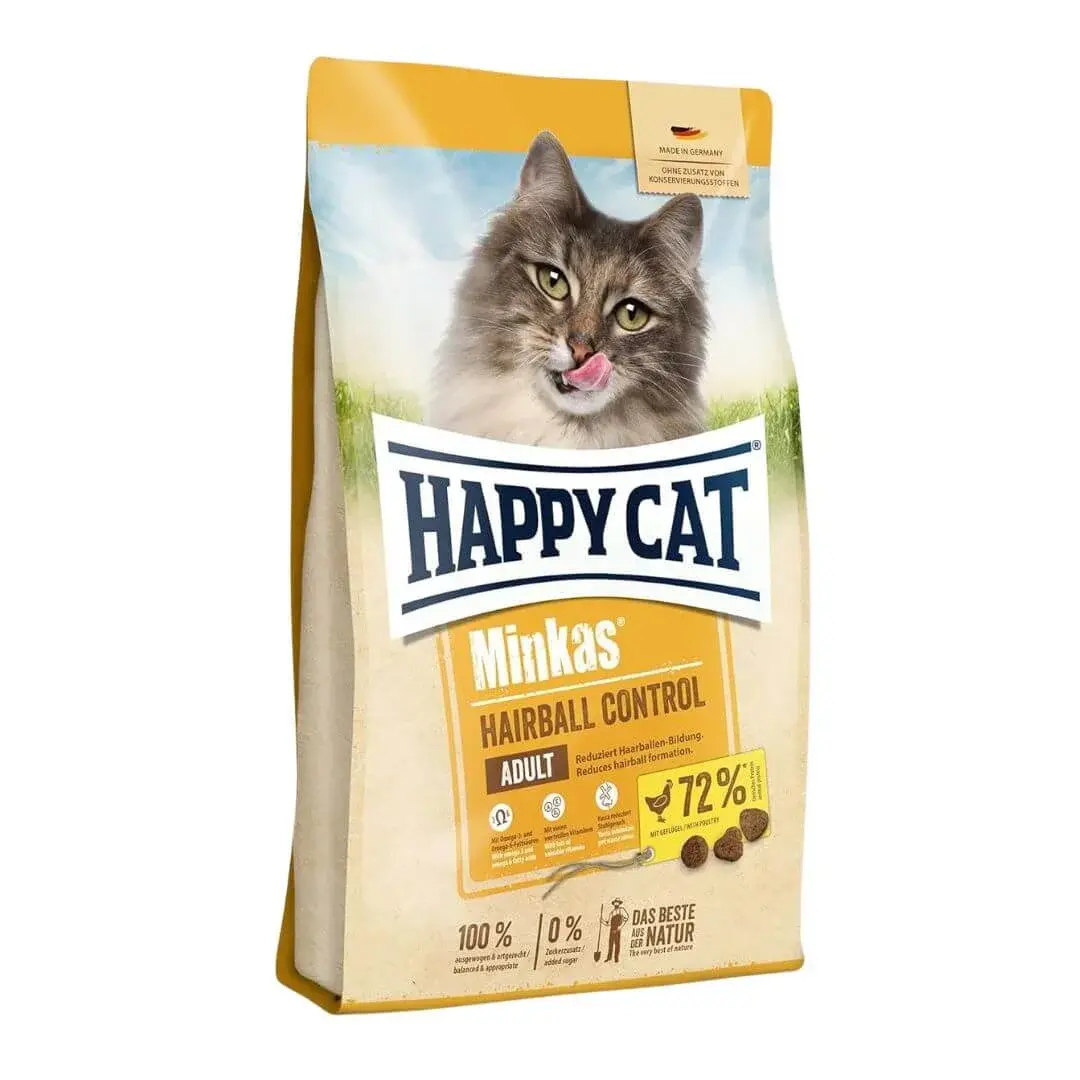 HAPPY CAT Suva hrana za mačke Minkas Hairball Control, 10 kg