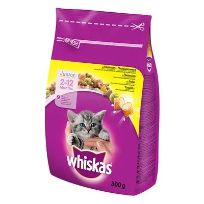 Whiskas Suva hrana za mačke, Junior, Piletina, 300g