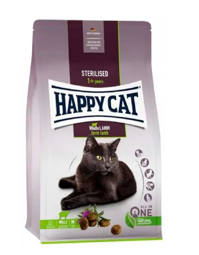 HAPPY CAT Hrana za sterilisane mačke sa jagnjetinom, 1.3kg
