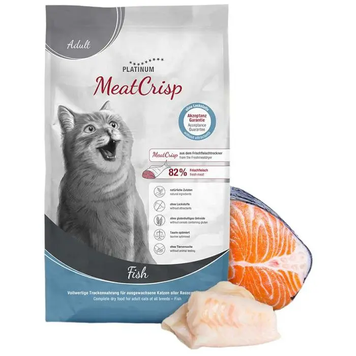 PLATINUM Suva hrana za mačke Meat Crisp Adult, Riba, 1.5 kg