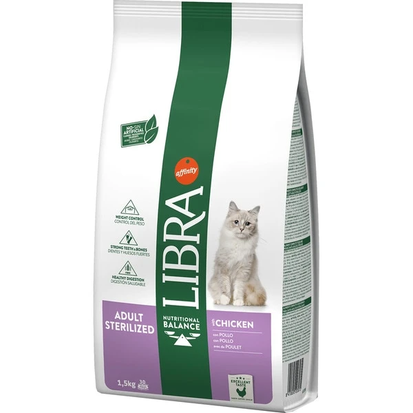 Libra Cat Suva hrana za sterilisane mačke, Piletina, 1.5kg