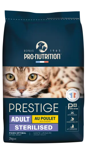 PRO-NUTRITION Suva hrana za mačke Prestige Adult Sterilised, Piletina 2kg