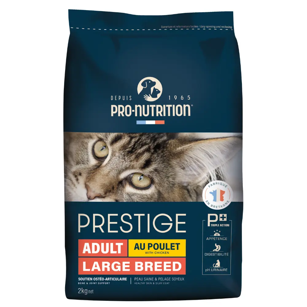PRO-NUTRITION Suva hrana za mačke Prestige Adult Large Breed, Piletina, 2kg