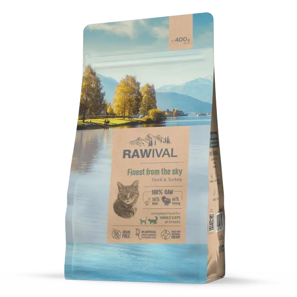 Craftia Rawival Suva hrana za odrasle mačke, sa pačetinom i ćuretinom, 0.4kg