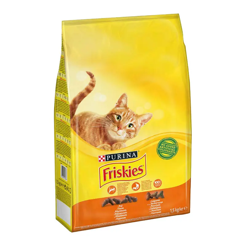 FRISKIES Suva hrana za mačke, Piletina i povrće, 1.5kg