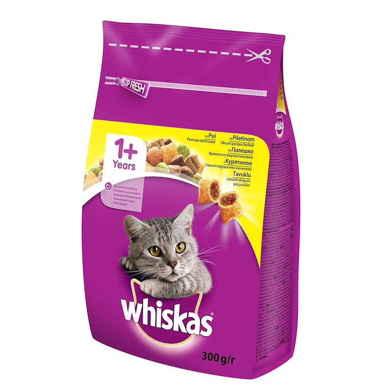 Whiskas Briket za mačke sa ukusom piletine Adult, 300g